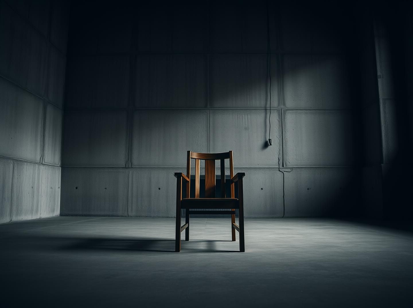 Moody Wooden Chair in Loft: Desaturated, Evocative 8K Interior Design ...